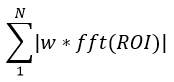 Equation for calculating the weighted 2D FFT across the entire ROI.